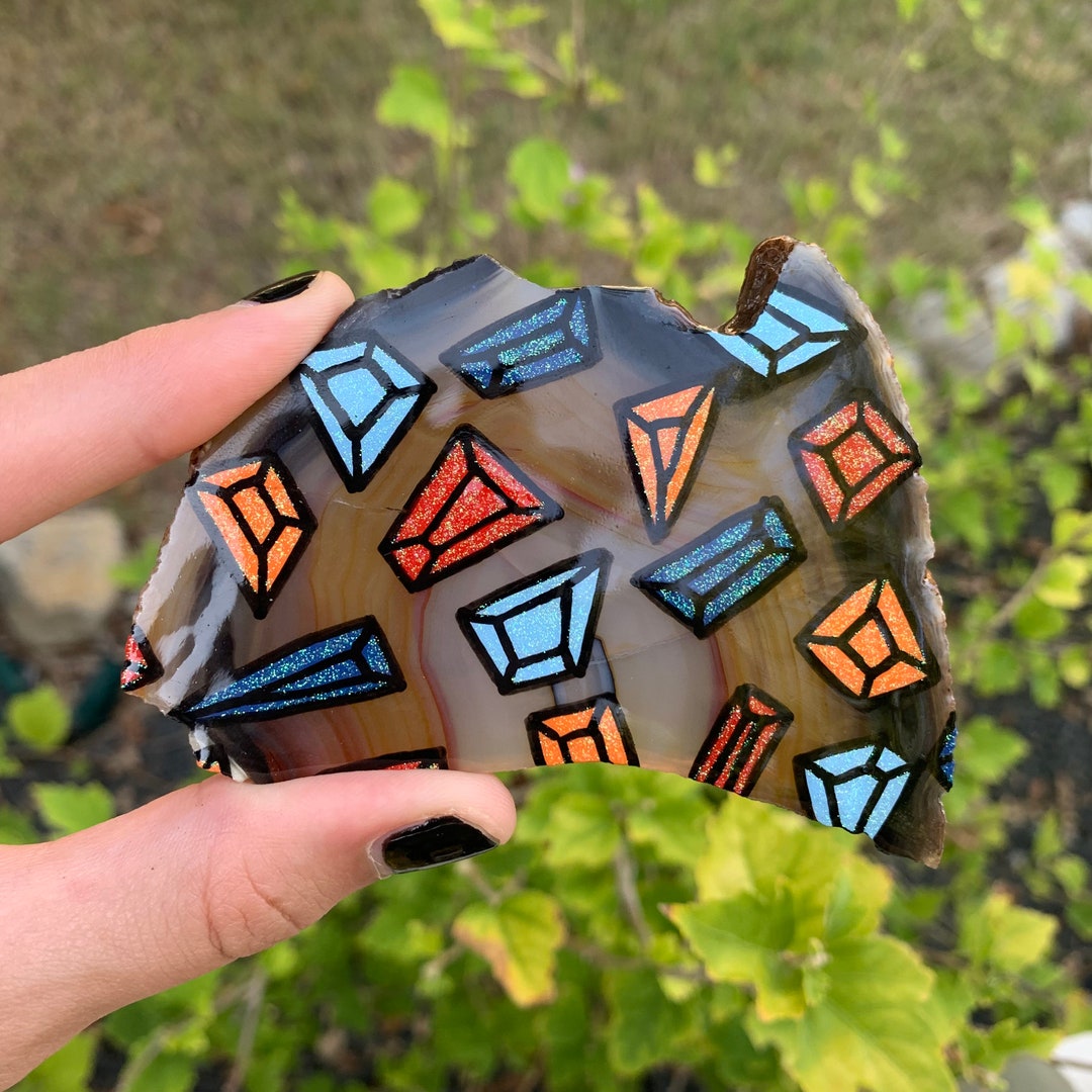 Hand Painted Gems- Painted Rock - Etsy