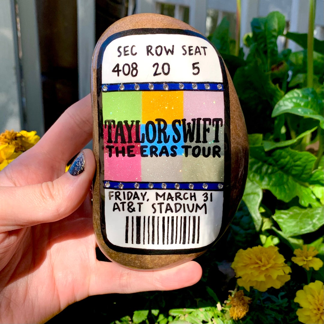Custom Eras Tour Ticket Hand Painted Rock - Etsy