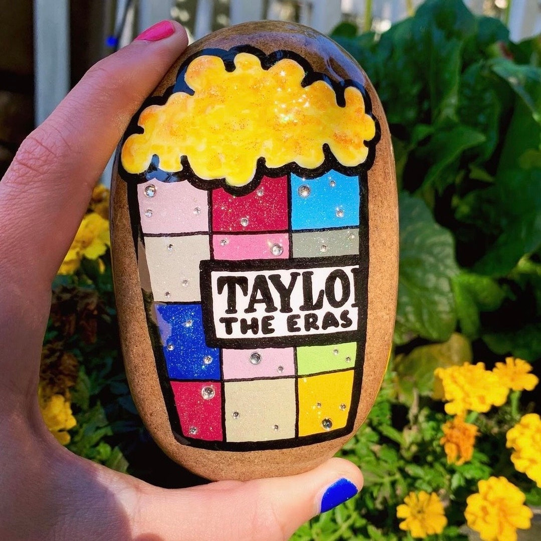 Eras Tour Popcorn Bucket Hand Painted Rock - Etsy