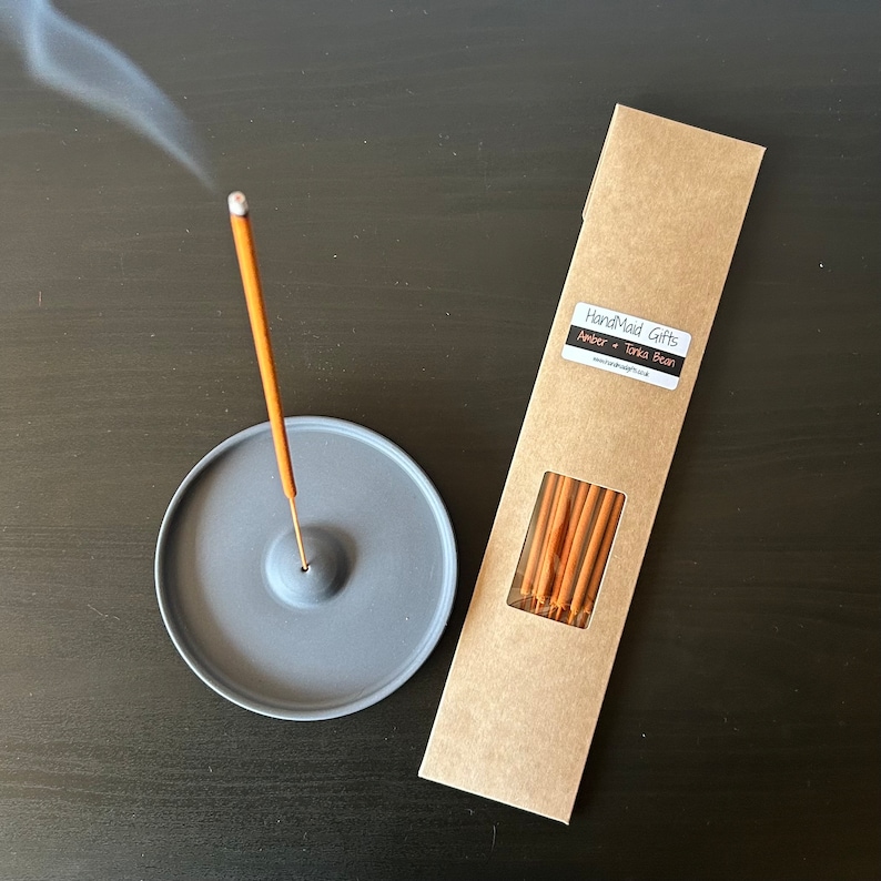 Amber & Tonka Bean Incense Sticks, Hand Dipped Scented Incense Sticks ...
