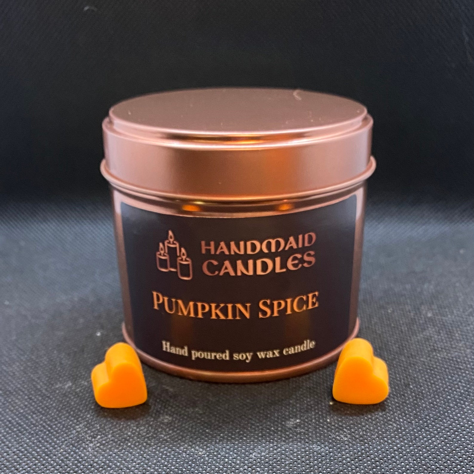 Pumpkin Spice Scented Candle. Handmade Soy Wax Candle Tin | Etsy