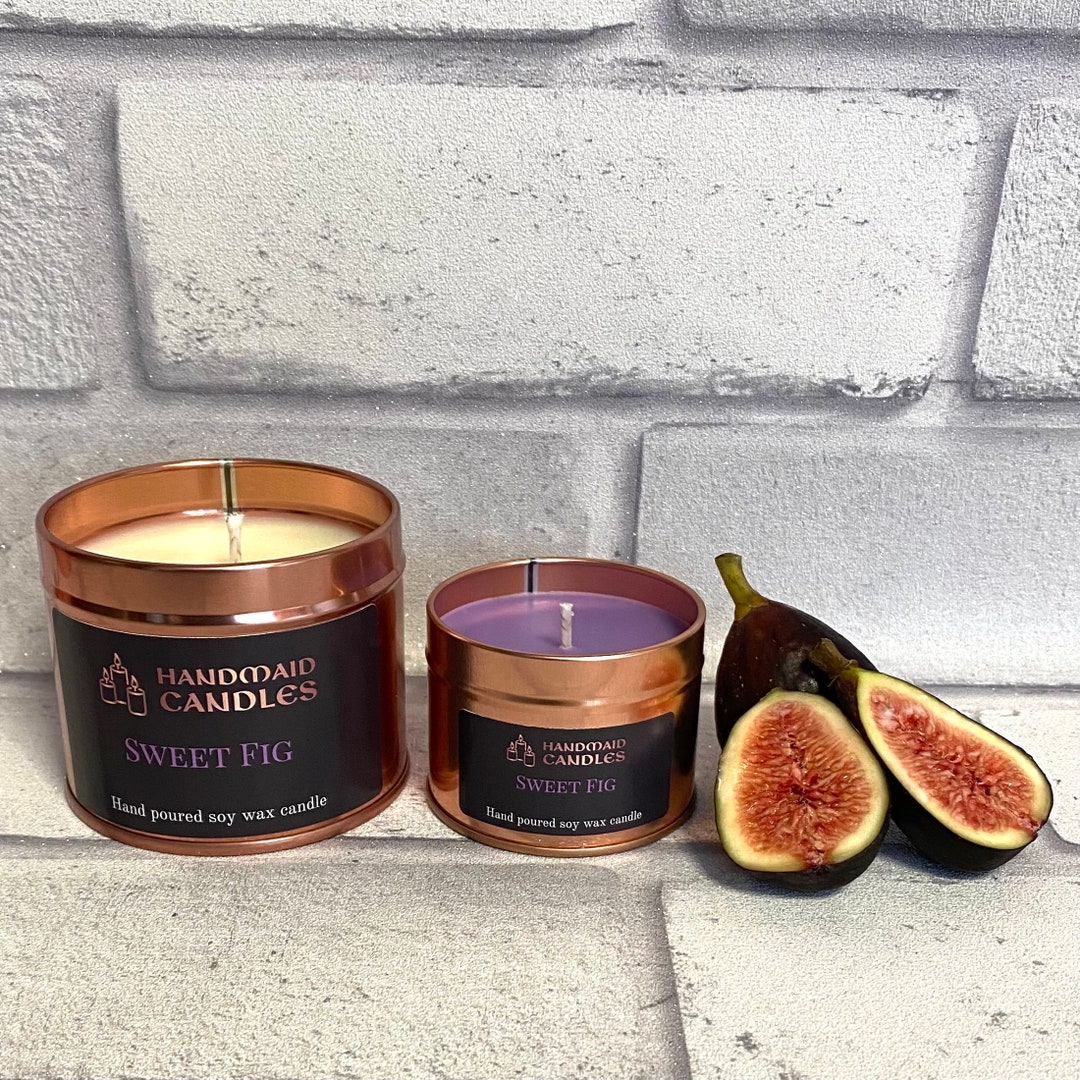 Sweet Fig Scented Candle, Soy Wax, Tin Container Candle, Fruit Scented ...