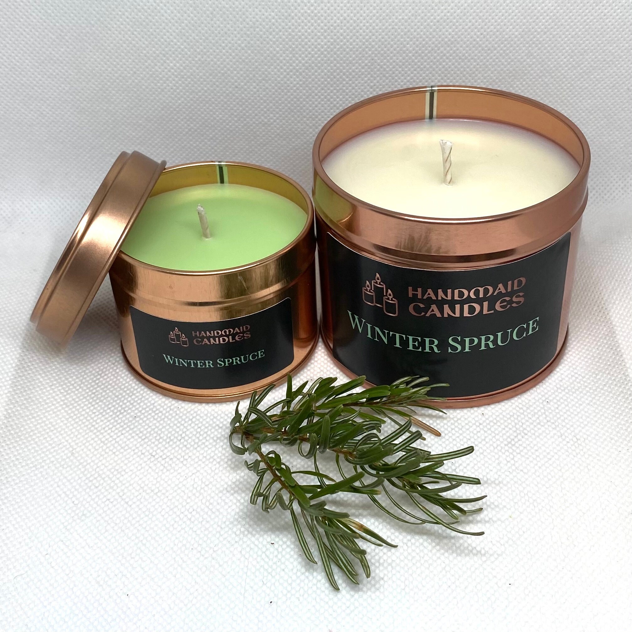 Winter Spruce Scented Candle Soy Wax Candle Tin Container | Etsy UK