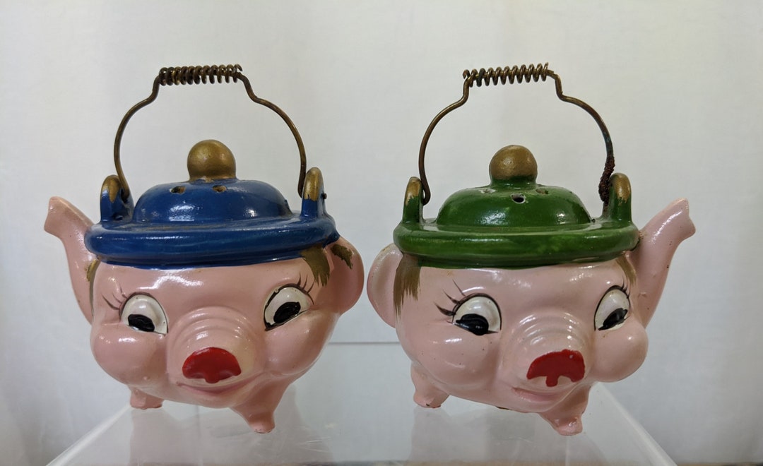 Vintage Japan Pig Kettle Salt & Pepper Shakers - Etsy