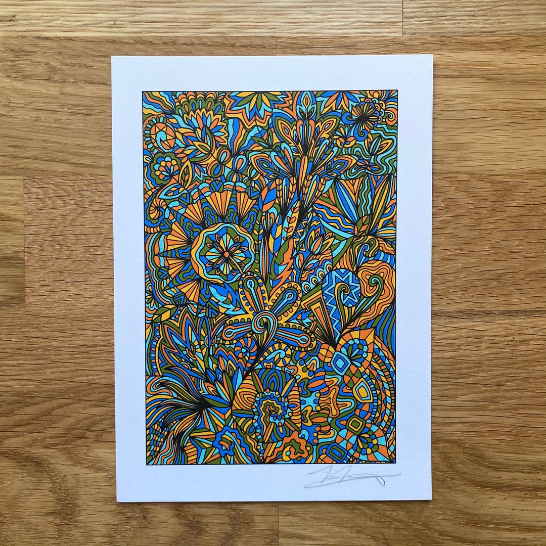 Zentangle Art Print, Edition of 10, Abstract Art, Hand-drawn Prints ...
