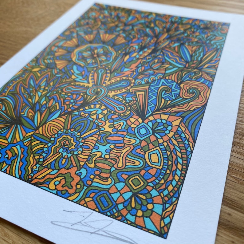 Zentangle Art Print, Edition of 10, Abstract Art, Hand-drawn Prints ...