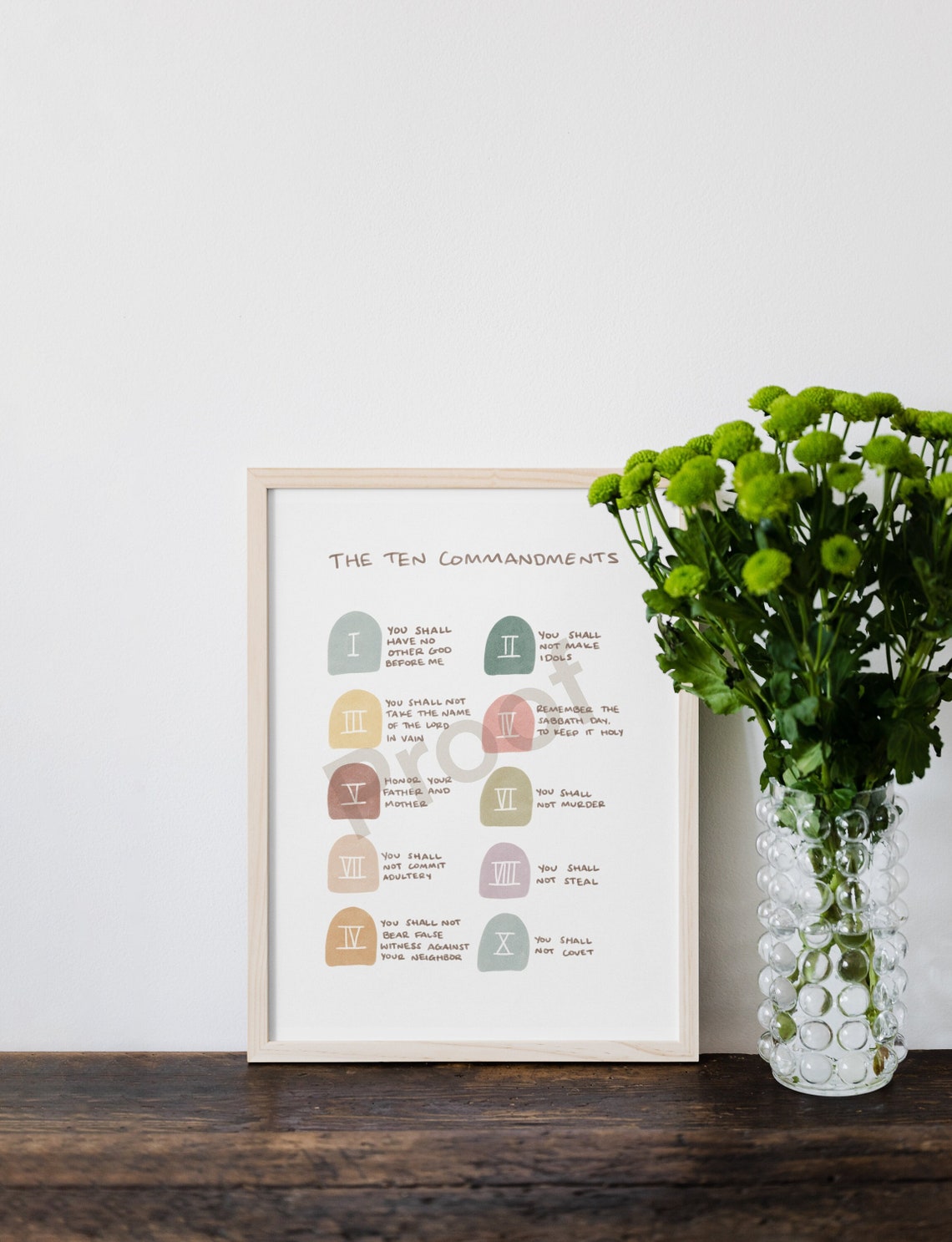 10 Commandments Poster, Kids Playroom, Christian Wall Art (digital ...