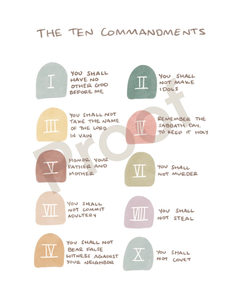 10 Commandments Poster - Etsy