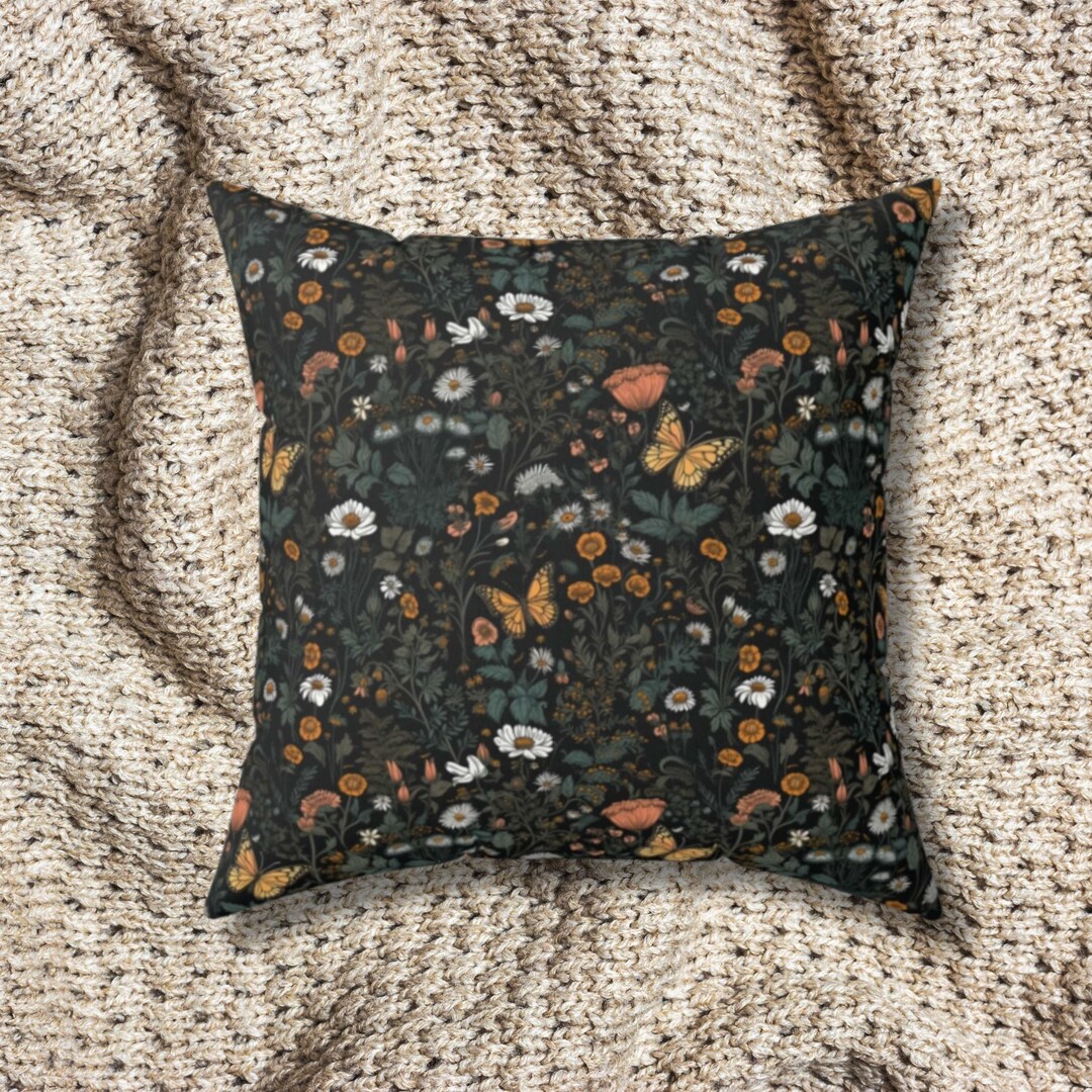 Cottagecore Pillow | Mushroom and Butterfly Decor | Cottagecore Gift ...