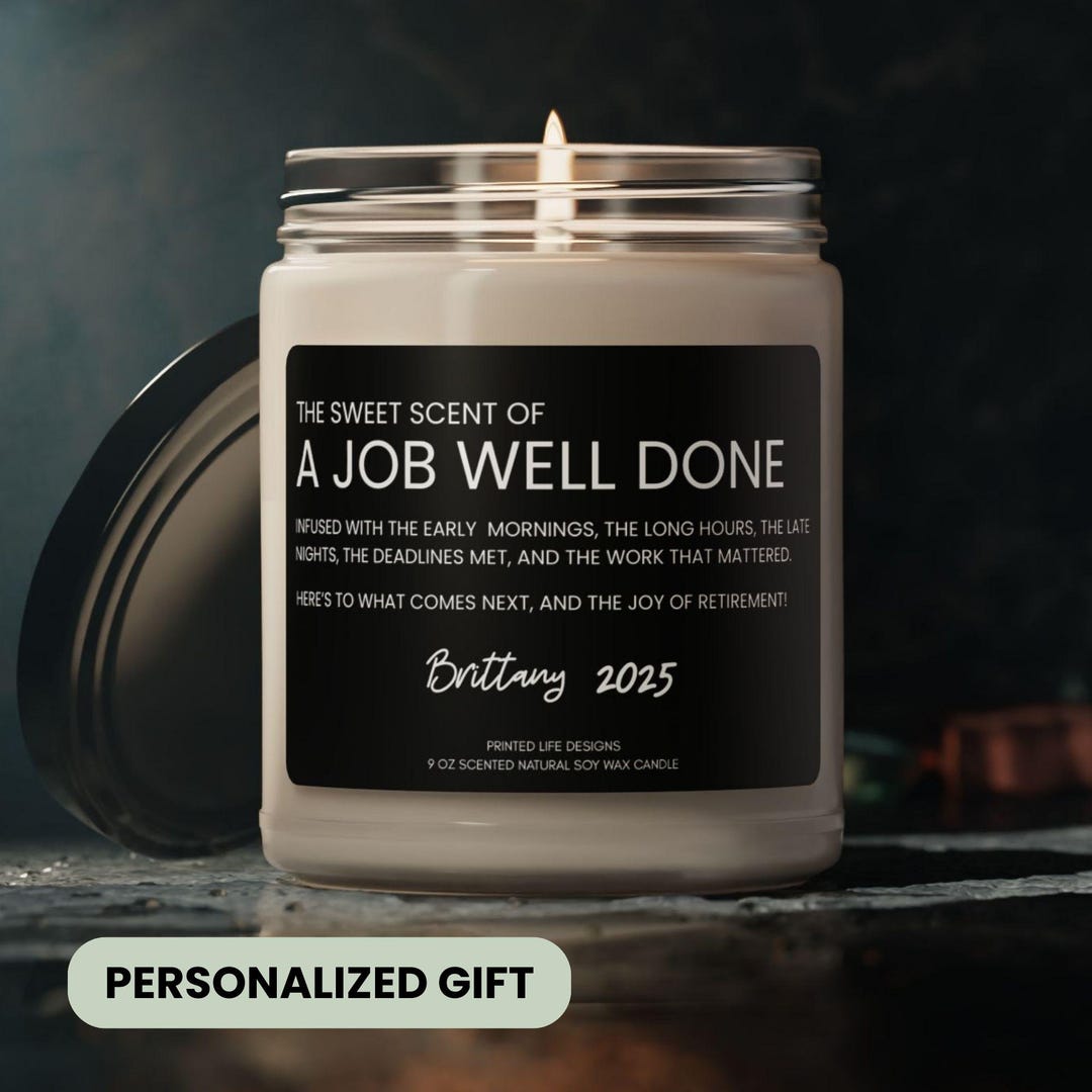 Personalized Retirement Gift Candle Gift for Coworker Boss Teacher ...