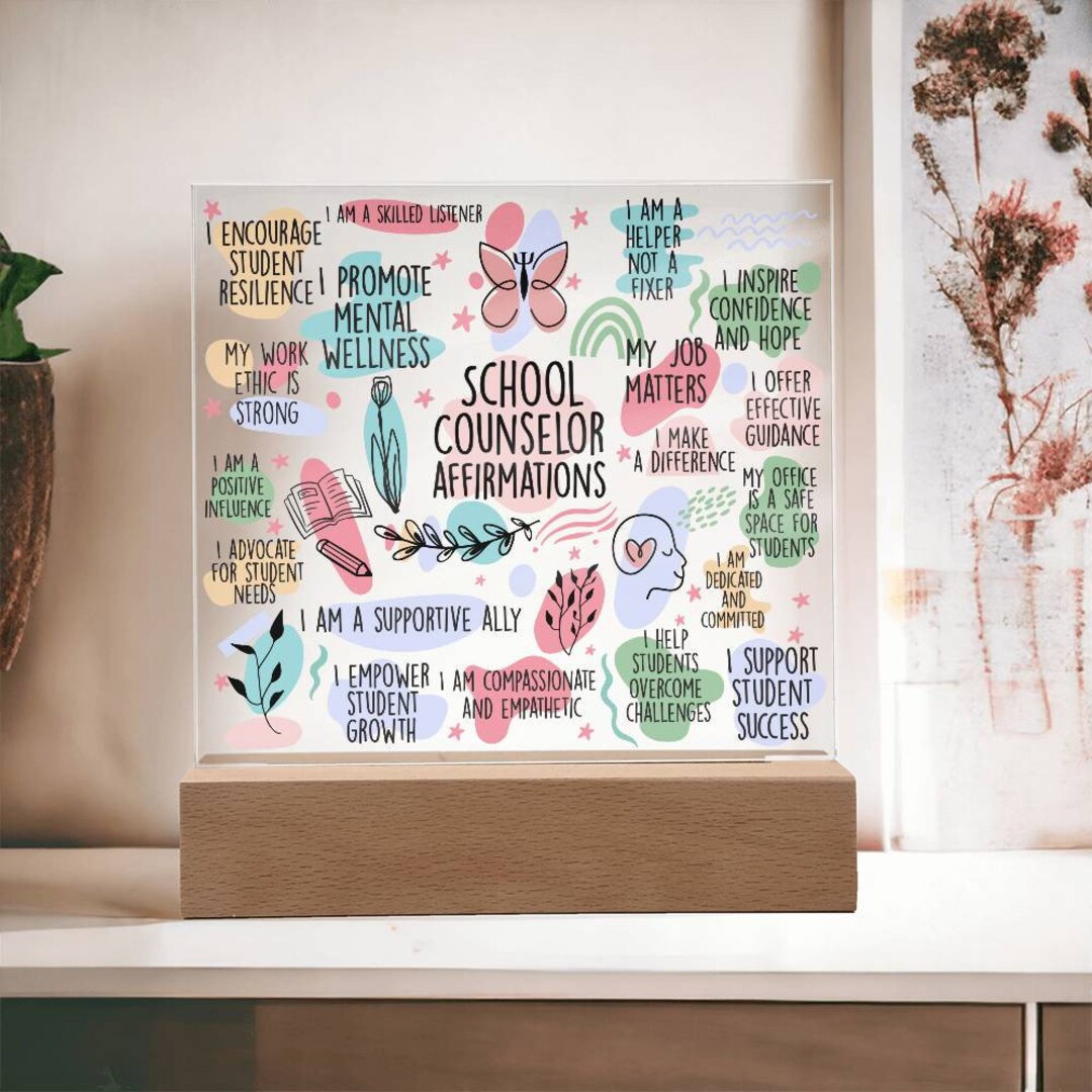 Affirmations for School Counselor | School Psych Gift | Affirmation ...