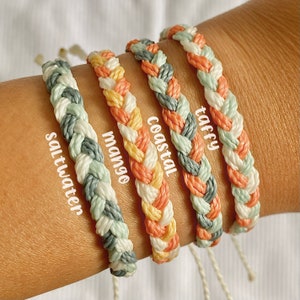 Waterproof Braided Bracelet || Pura Vida Style Bracelet, Colorful ...