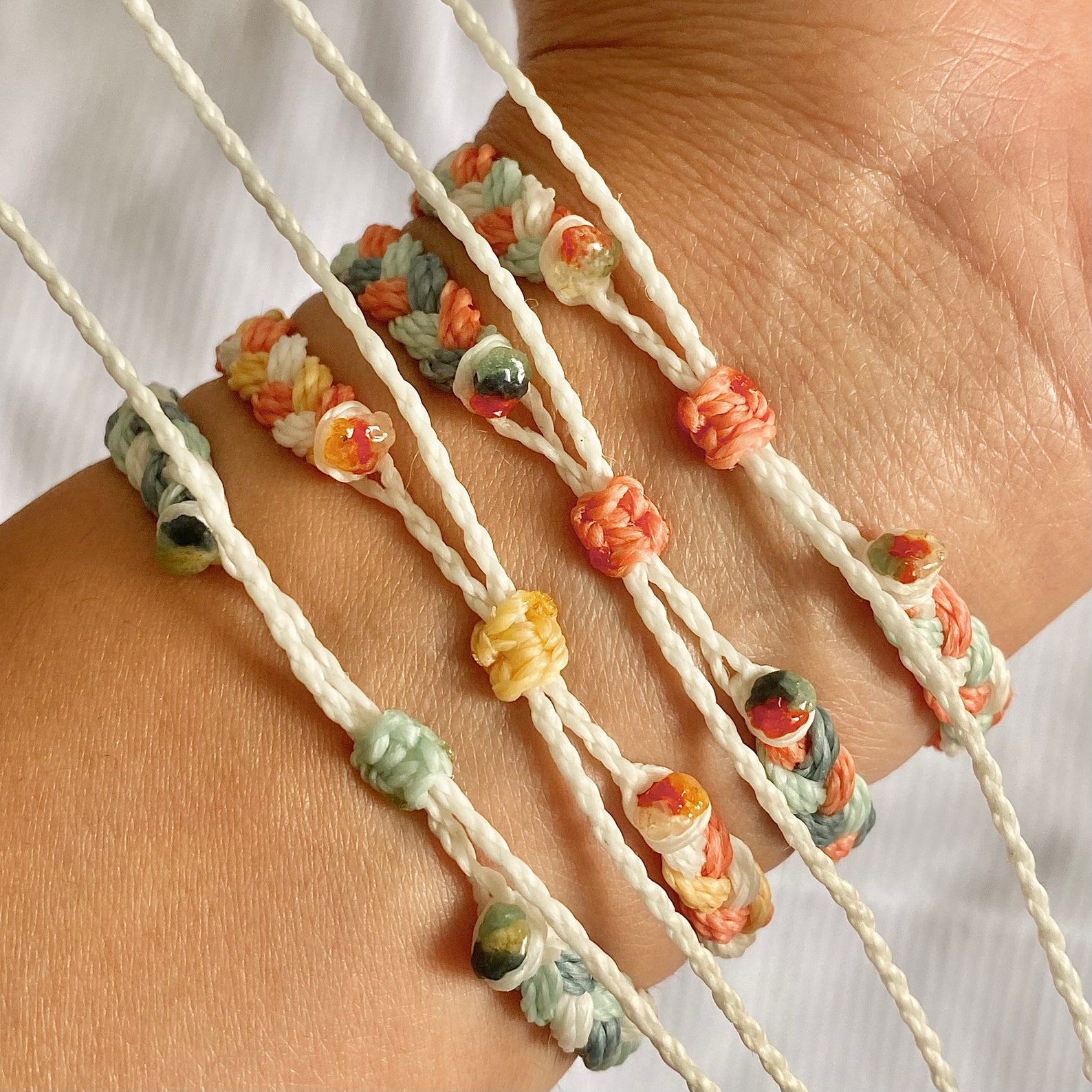 Waterproof Braided Bracelet || Pura Vida Style Bracelet, Colorful ...