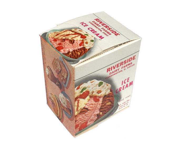 Vintage Ice Cream Pint Box - Etsy
