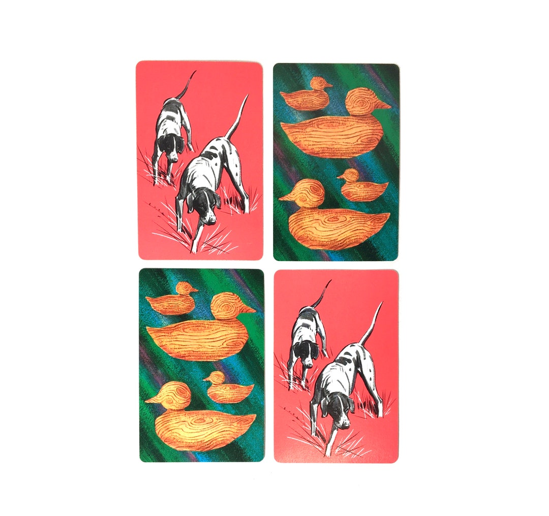 4 Vintage Swap Cards: Duck Hunting - Etsy