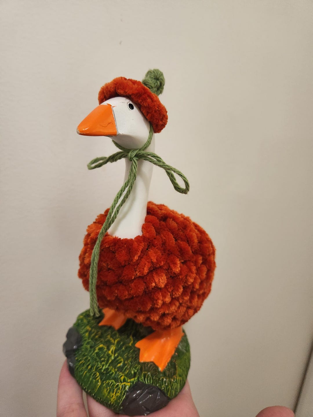 Desk Goose Burnt Orange Pumpkin Costume, Cute Desk Goose Pumpkin Outfit ...