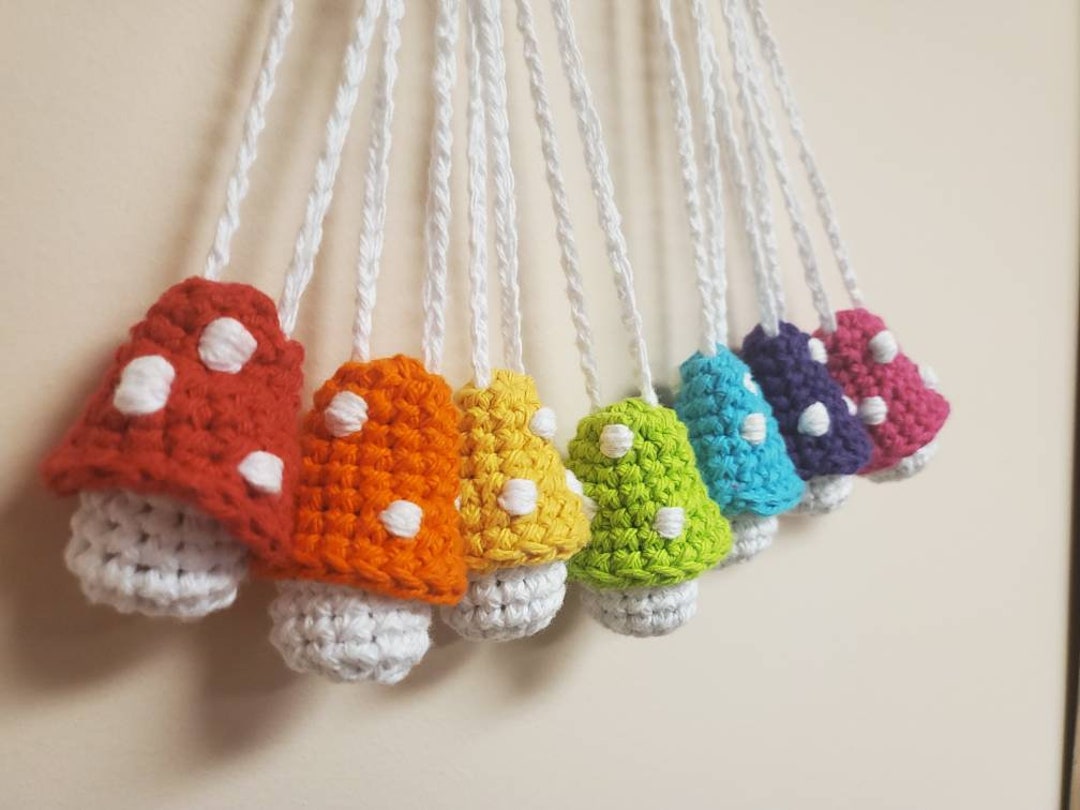 Mini Mushroom Essential Oil Diffuser, Rear View Mirror Air Freshener ...