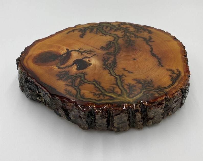 Fractal Table Center W/gold Epoxy Inlay - Etsy