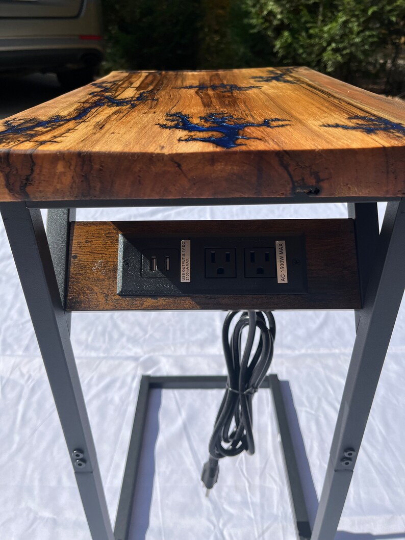 Maple Couch/end Table With Built in Power and USB - Etsy