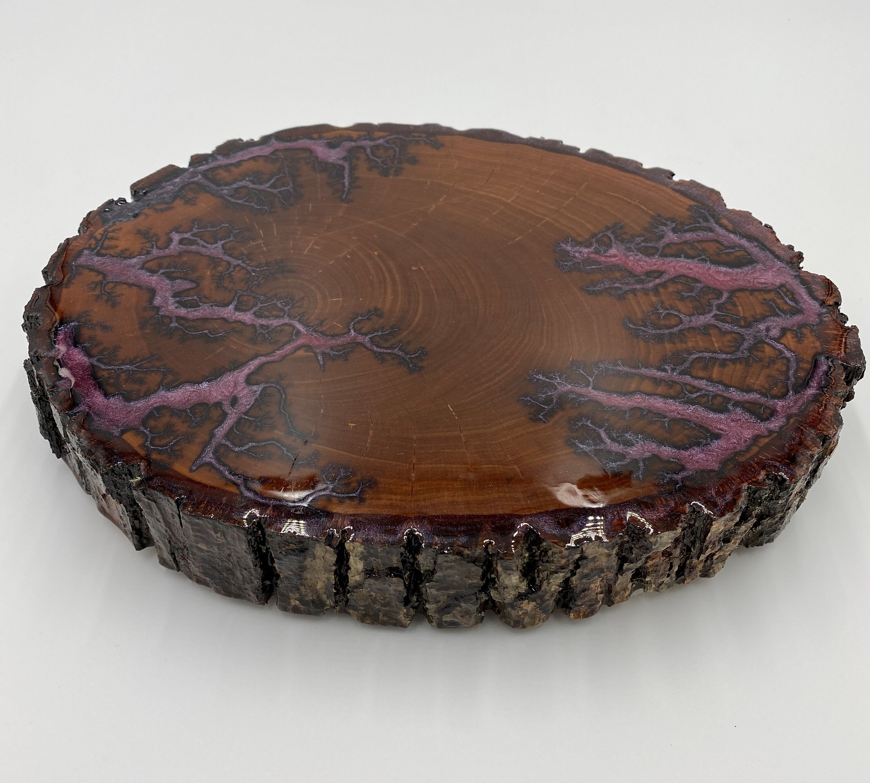 Fractal Table Center W/violet Epoxy Inlay - Etsy