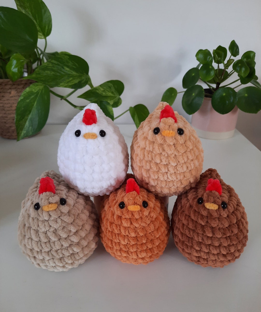 Soft Crochet Chicken Hen Plushie Friend - Etsy