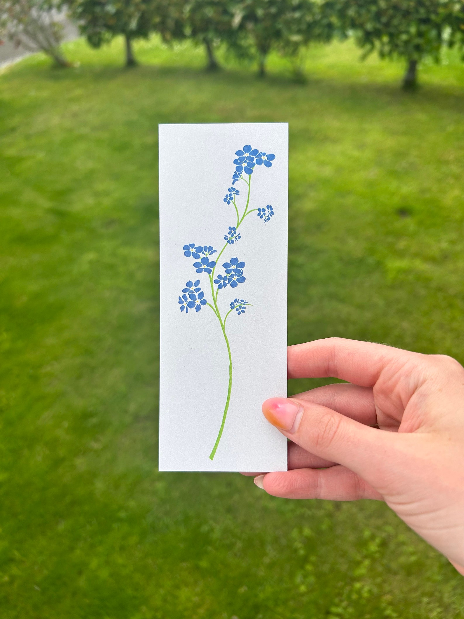 Forget Me Not Bookmark - Etsy UK