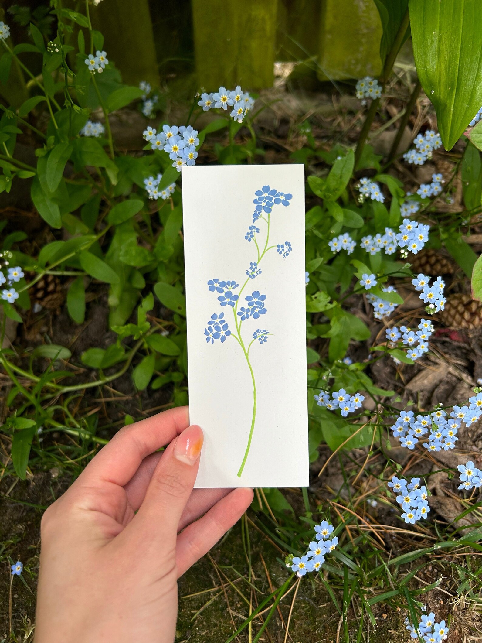 Forget Me Not Bookmark - Etsy UK