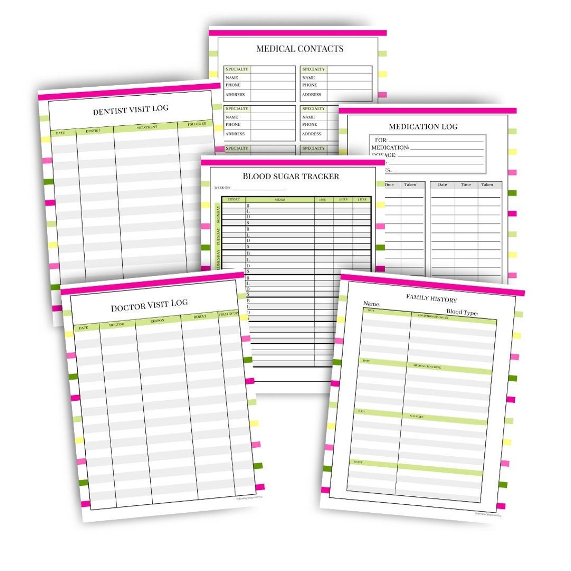Printable Medical Binder, Printable Medical Planner, Medical Records ...