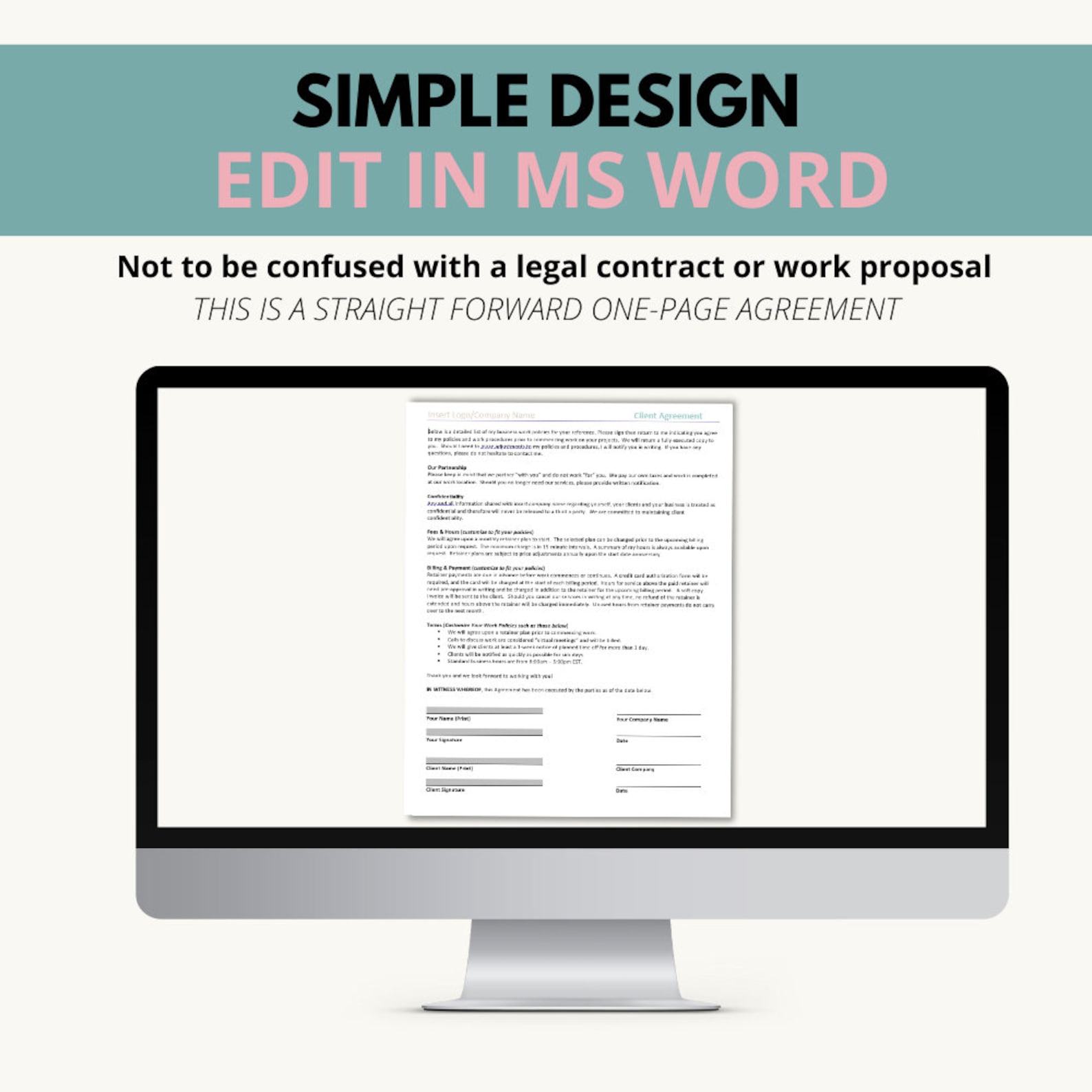 Virtual Assistant Agreement Virtual Assistant Forms Editable - Etsy