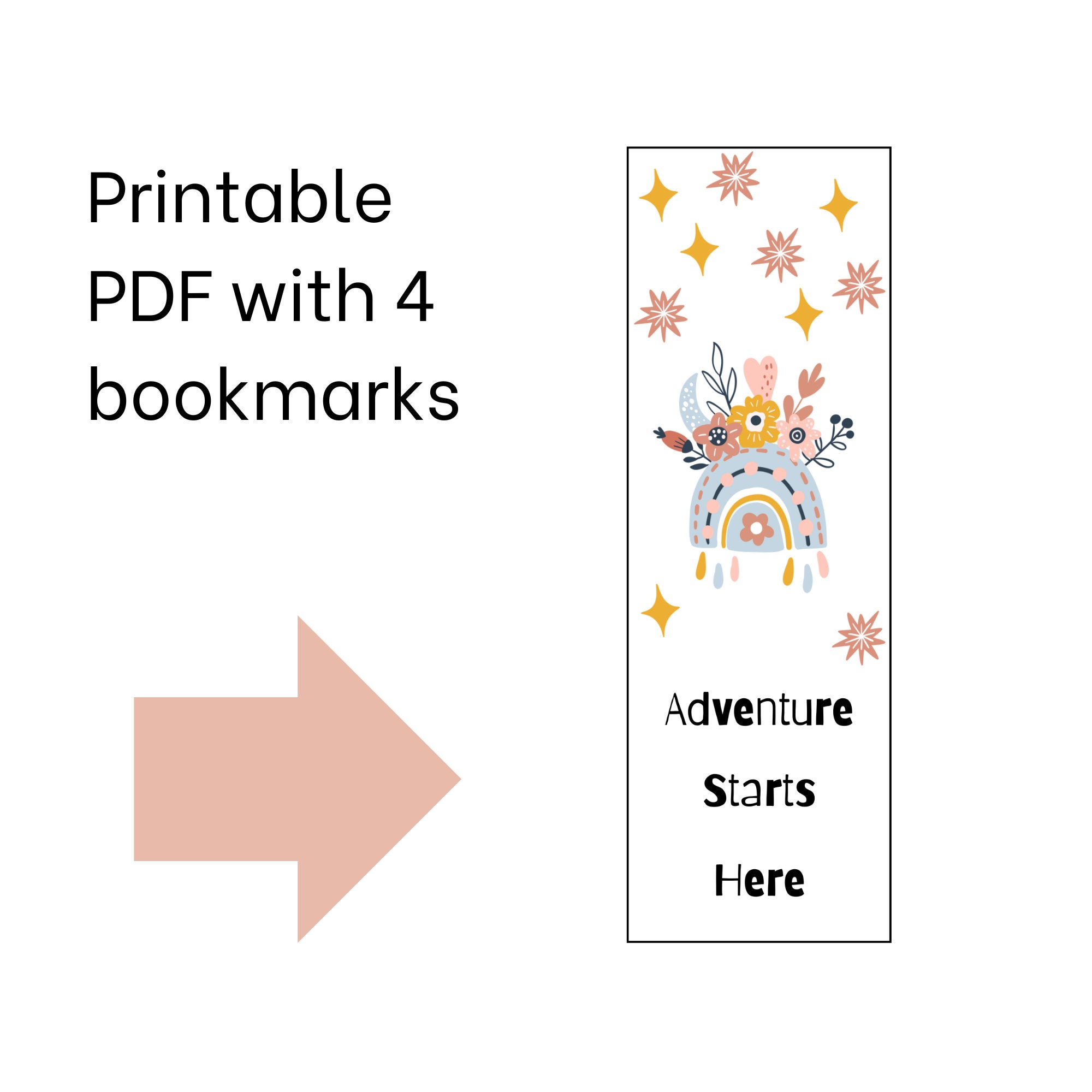 Printable Bookmarks for Kids, Printable Bookmark Set, DIY Bookmarks ...