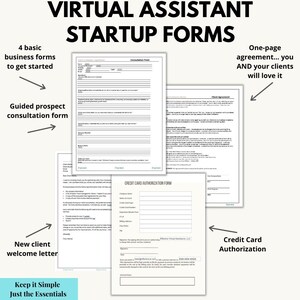 Virtual Assistant Starter Kit: Client Agreement & Forms (editable ...