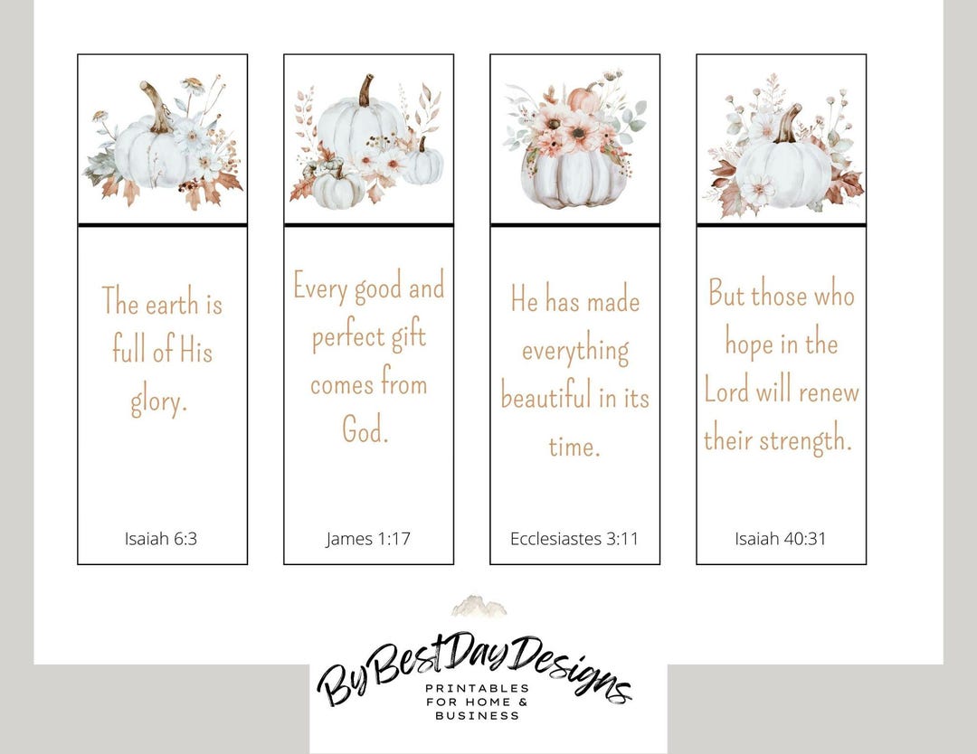Printable Bible Verse Bookmarks, Prayer Journal Bookmark, Fall ...
