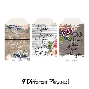 Bible Gift Tags, Bible Verse Gift Tags, Bible Tags, Scripture Bookmark ...