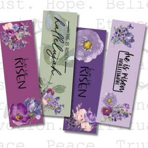 He is Risen Printable Bookmark Set — 4 High-resolution Easter Gift ...