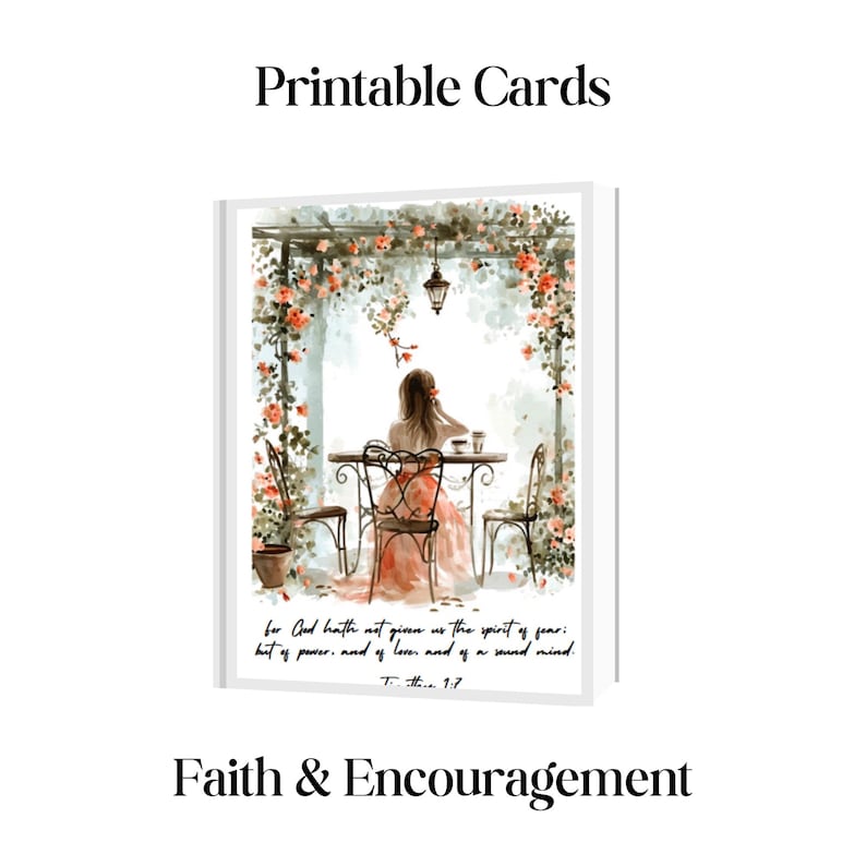 Bible Verse Encouragement Cards for Women Printable Christian Greeting ...