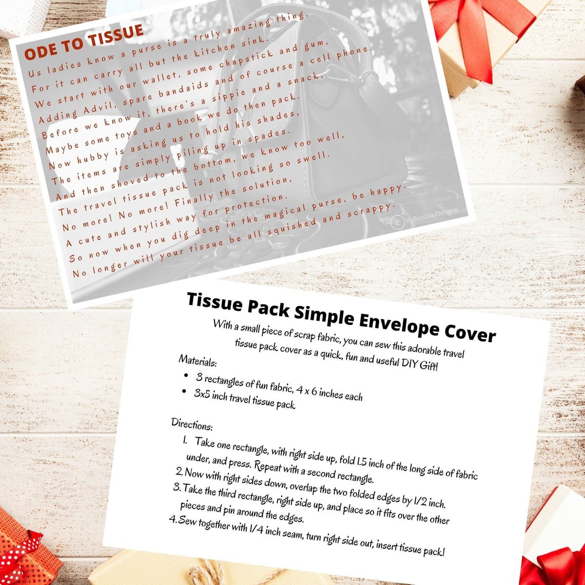 DIY Gifts, DIY Tissue Holder With Printable Poem, DIY Sewing Projects ...