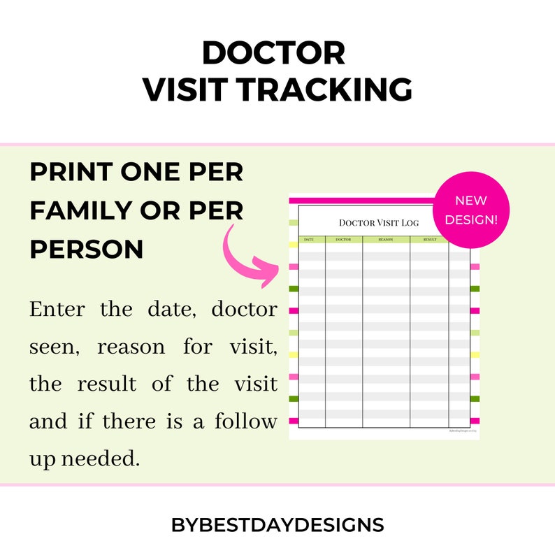 Printable Medical Binder, Printable Health Record Tracking, Medical ...