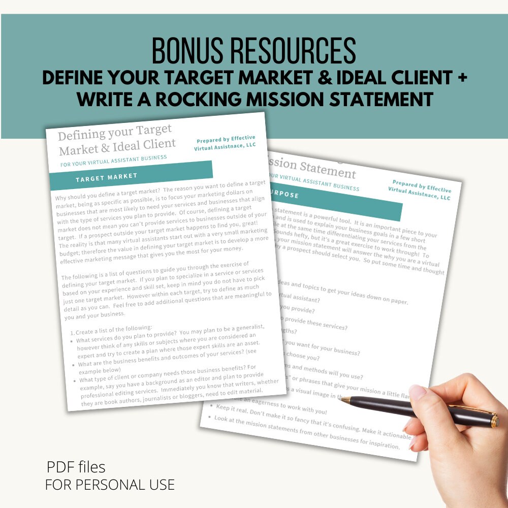 Virtual Assistant Package, Virtual Assistant Bundle, Virtual Assistant ...