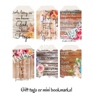 Bible Gift Tags, Bible Verse Gift Tags, Bible Tags, Scripture Bookmark ...