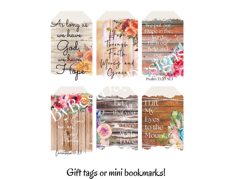 Bible Gift Tags, Bible Verse Gift Tags, Bible Tags, Scripture Bookmark ...