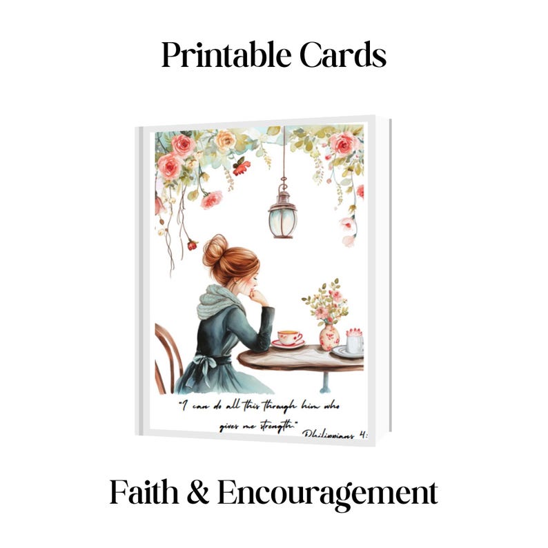 Bible Verse Encouragement Cards for Women Printable Christian Greeting ...