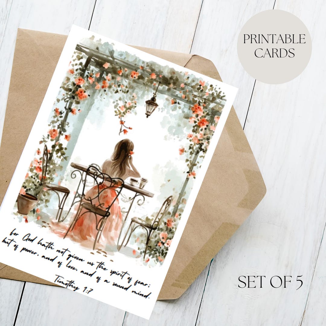 Bible Verse Encouragement Cards for Women Printable Christian Greeting ...