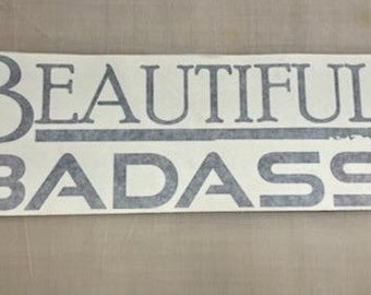 Beautiful Badass Decal - Etsy