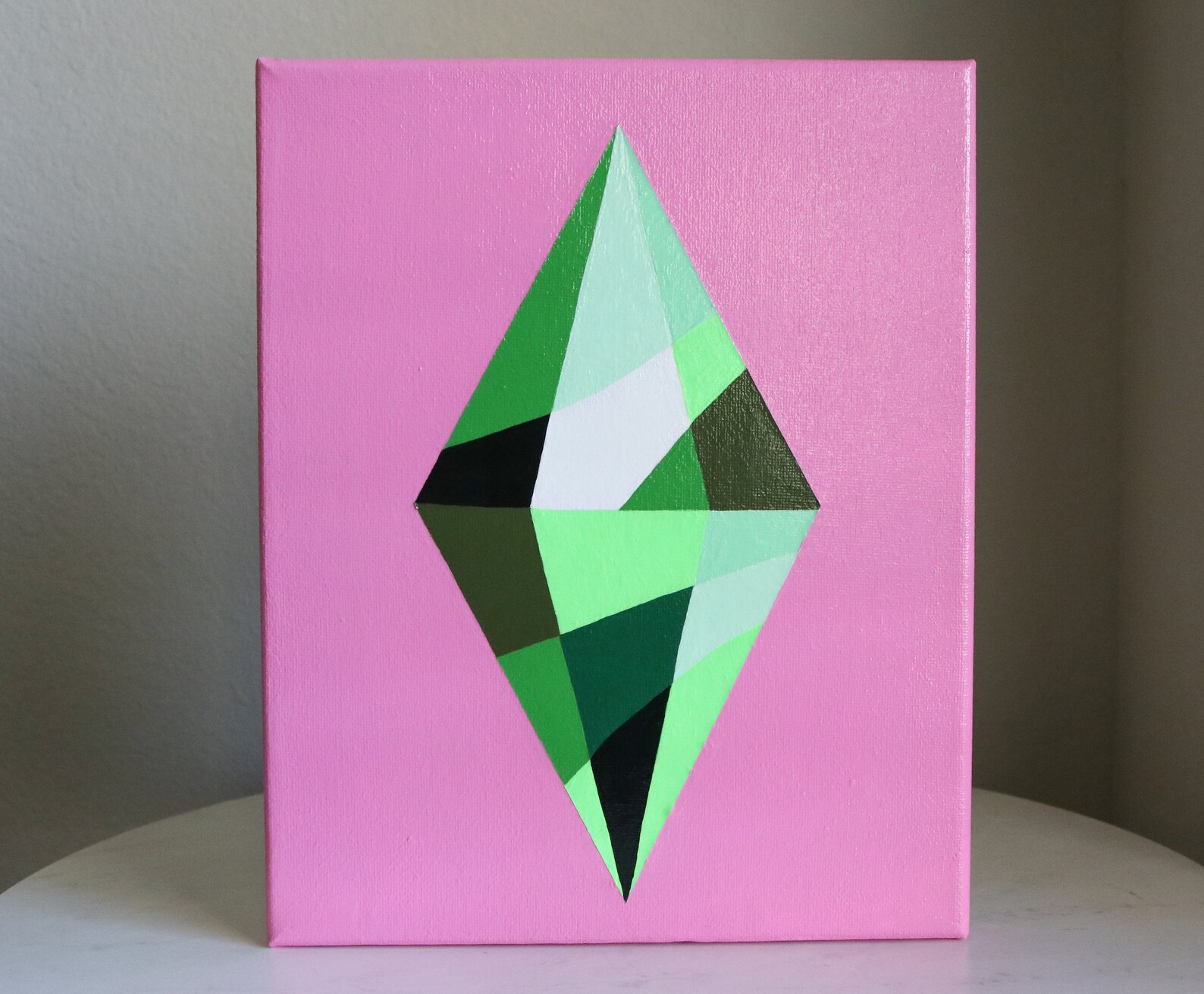 Sims 4 Plumbob Painting on Canvas 8 X 10 - Etsy