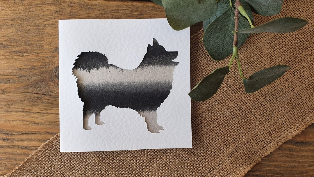 Japanese Spitz Card, Personalised Dog Card, Handpainted Card, Custom ...