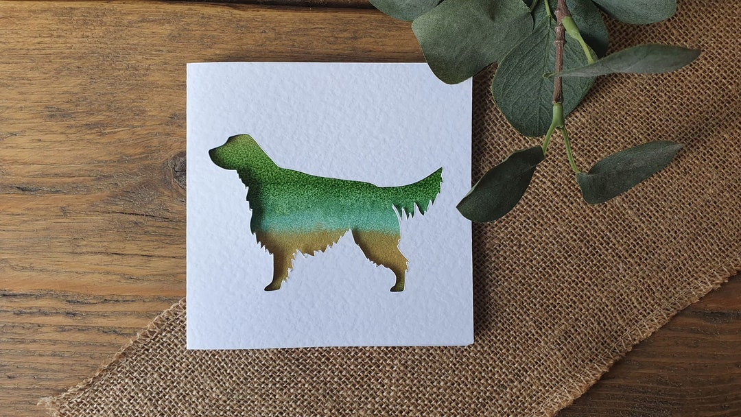 English Setter Card, Personalised Dog Card, Handpainted Card, Custom ...