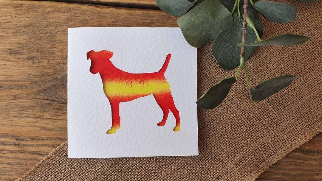 Jack Russell Card, Personalised Dog Card, Handpainted Card, Custom Card ...