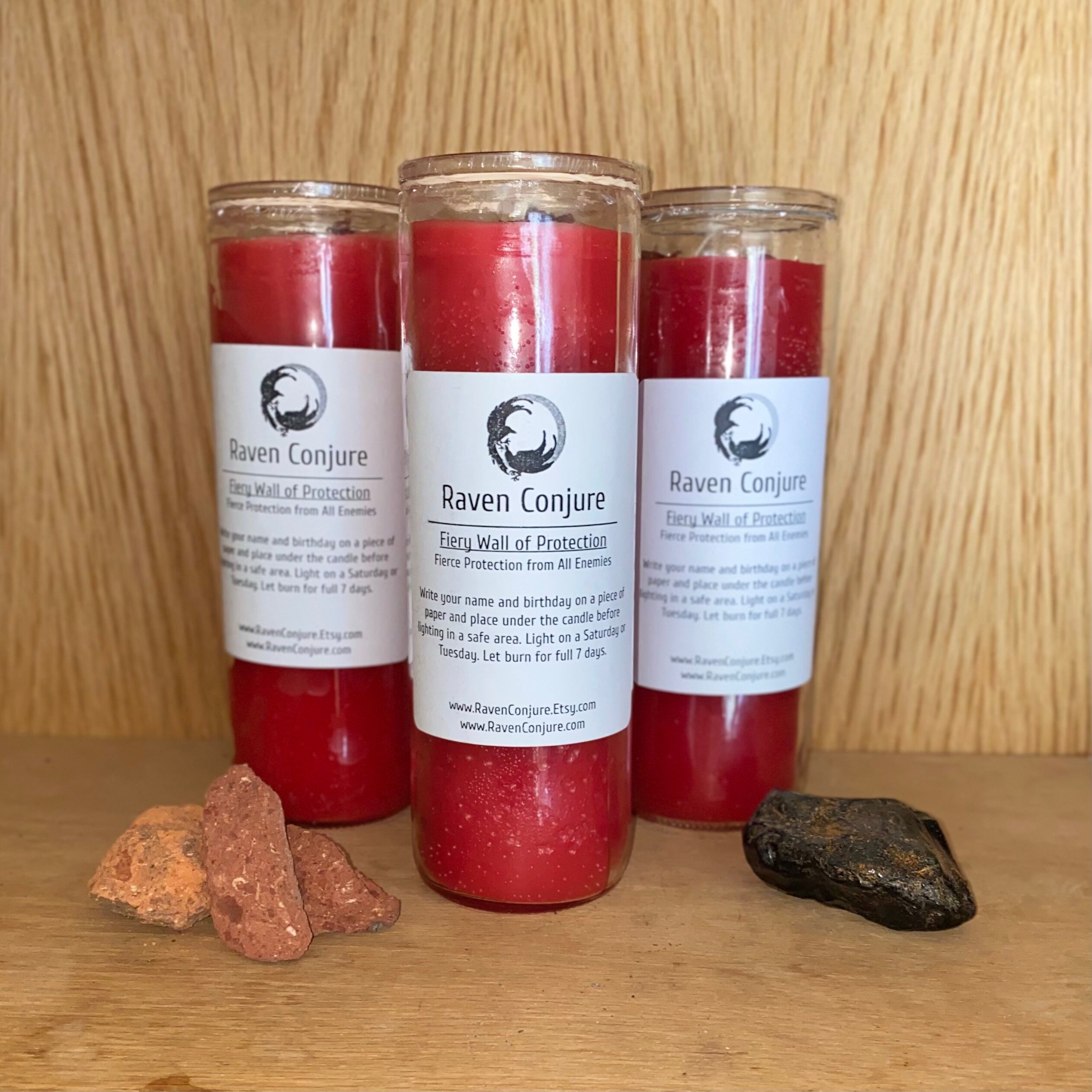 Fiery Wall of Protection Candle — Raven Conjure