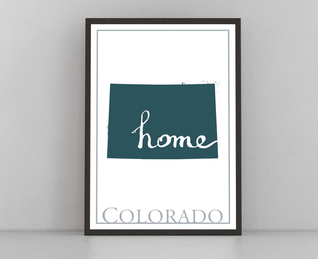 Colorado Map Wall Art, Colorado Modern Map Poster, Home Wall Decor ...