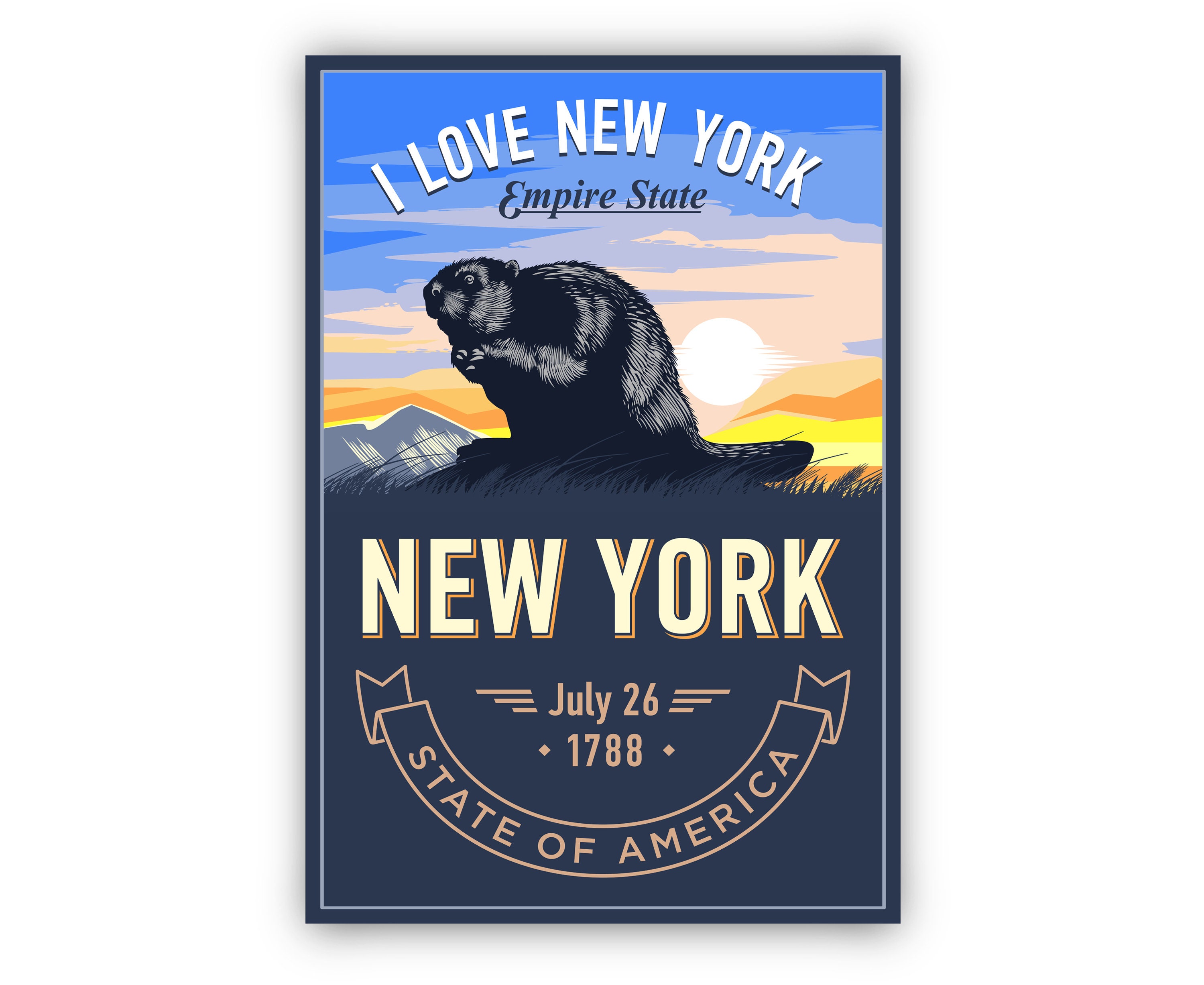 United States Poster New York State Poster Print New York - Etsy